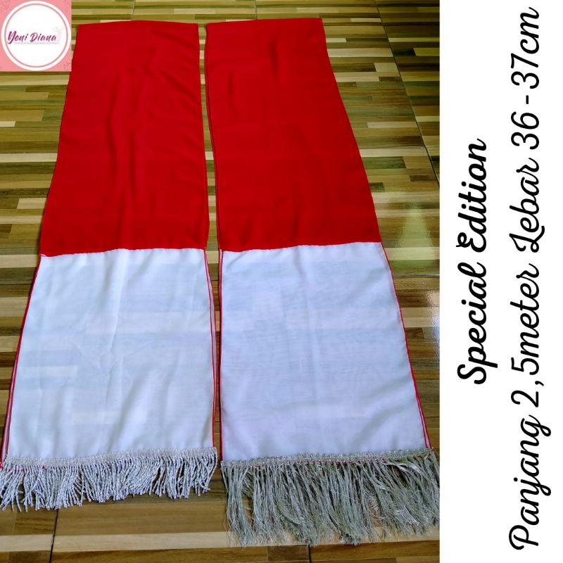 Jual Sampur Selendang Tari Merah Putih (2 warna) | Shopee Indonesia