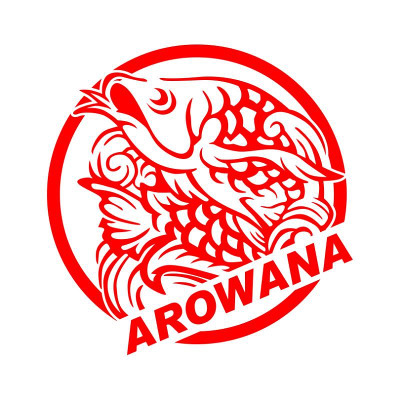 Jual sticker arwana, arowana, (costum nama), arwana brazil, arwana ...