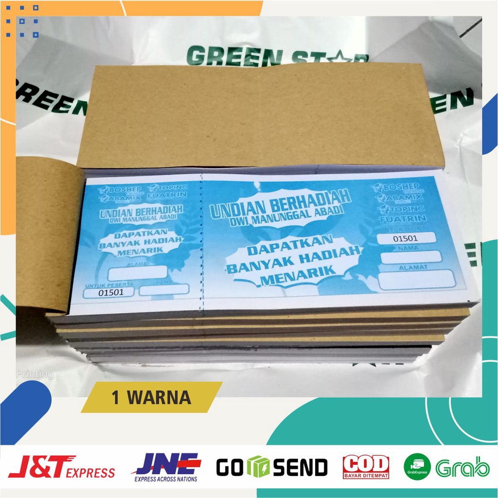 Jual CETAK KUPON / KARCIS 1 rim | Shopee Indonesia