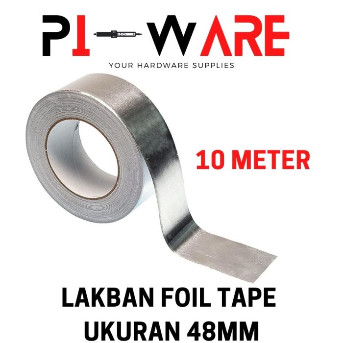 Jual Aluminium Foil Tape Dengan Perekat Ukuran Lebar 48mm Panjang 10 Meter | Shopee Indonesia