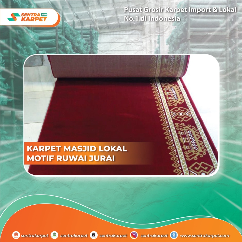 Jual Jual Karpet Masjid / MusholaTermurah -Motif : Ruwai Jurai Premium ...