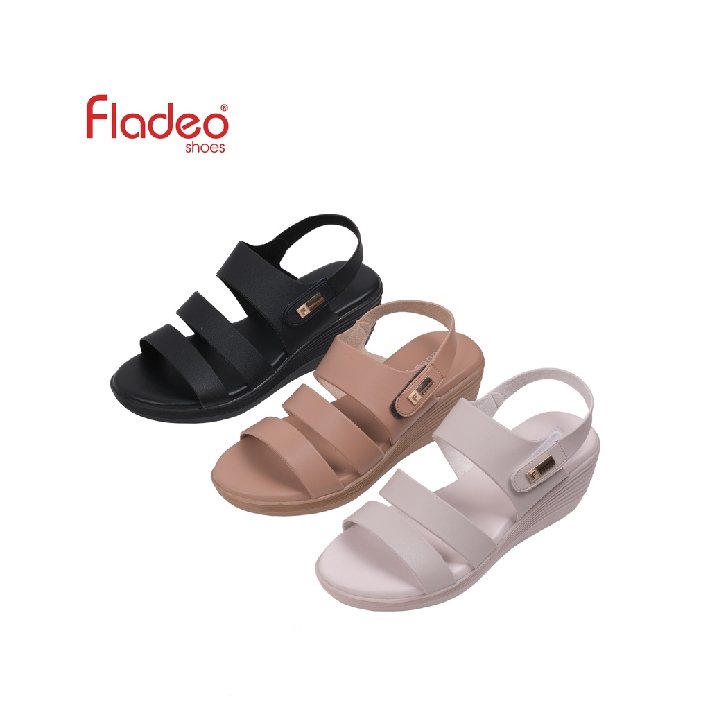 Jual Fladeo D21/LDT328-3RV/Sandal Wedges Tali Wanita [ Wedges Sandals ...