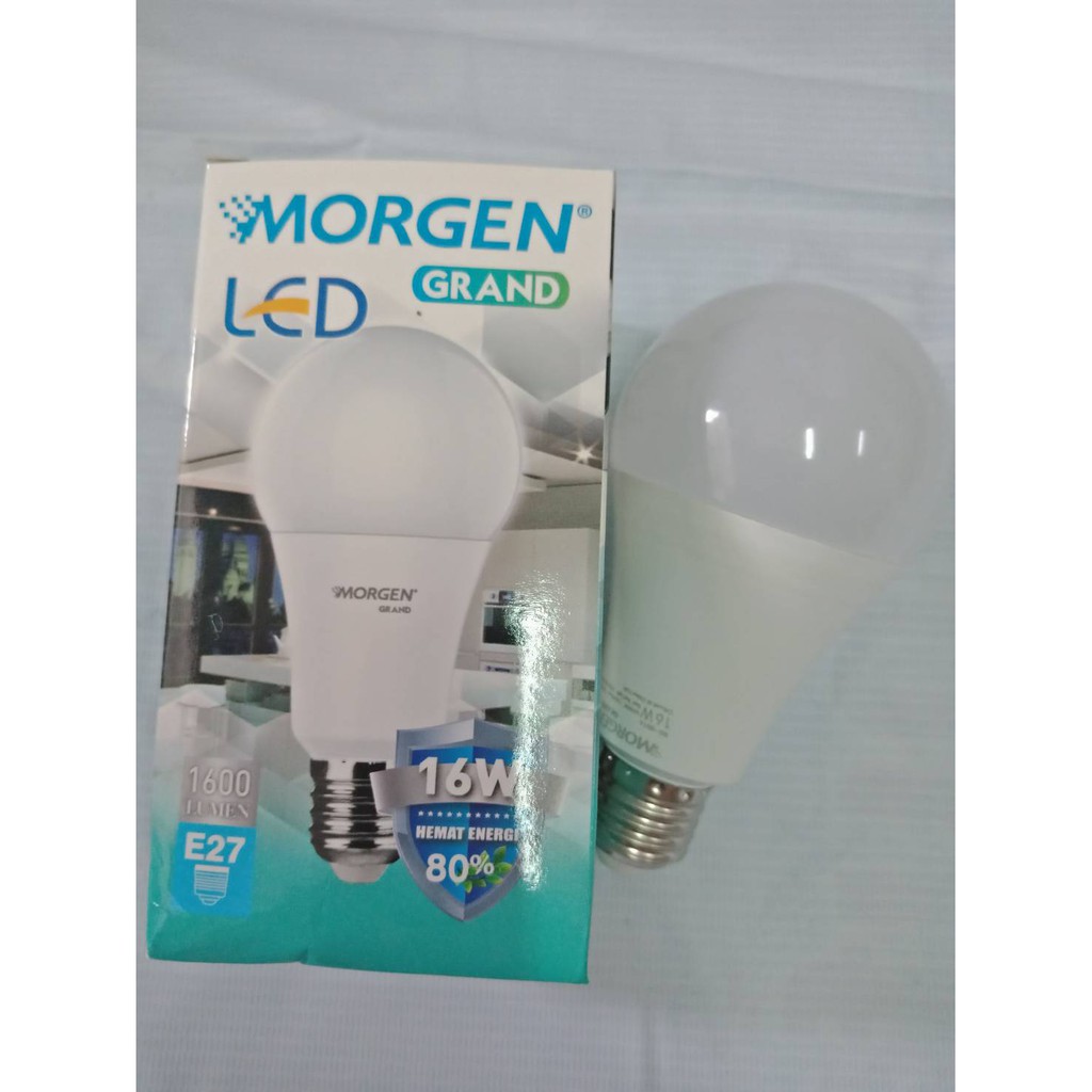 Jual LAMPU LED BULB 16w / 16 Watt PUTIH MORGEN GRAND | Shopee Indonesia