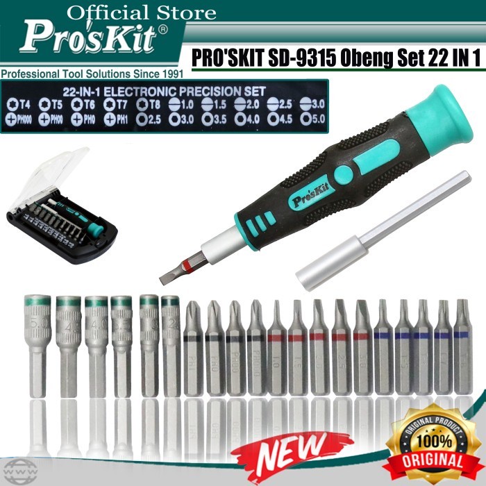 Jual Pro'sKit - Pro'sKit Precision Screwdriver Set Sd-9315 Obeng Set ...