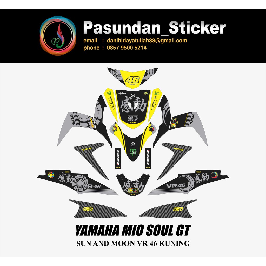 Jual YAMAHA MIO SOUL GT SUN AND MOON VR 46 KUNING | Shopee Indonesia