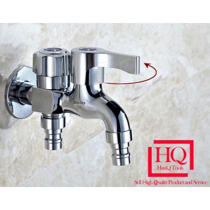 Jual Keran Air Cabang Double Full Kuningan Kran Shower Mandi Bak Mesin Cuci | Shopee Indonesia