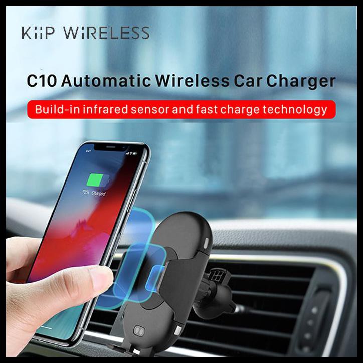 Jual KIIP C10 INFRARED SENSOR CAR HOLDER QI FAST WIRELESS CHARGER 10W ...