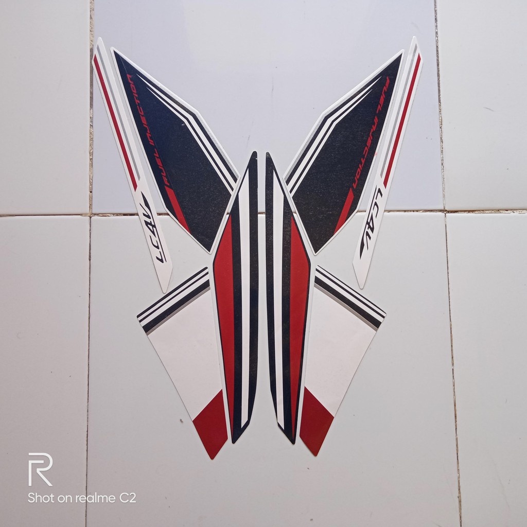 Jual stiker striping motor vixion advance 2016 putih | Shopee Indonesia