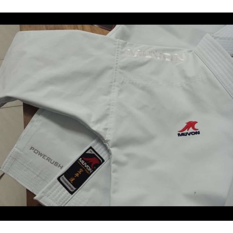Jual Baju Karate Muvon Power Rush 2023 Terbaru Original White Red Blue ...
