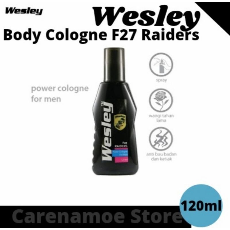 Jual Wesley Parfum Body Cologne F27 Raiders 120ml | Shopee Indonesia