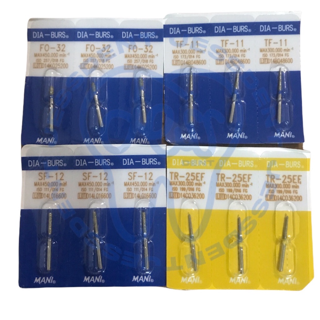 Jual MANI bur dental TF12 TC11 SF11 BR45 TR12 TR21EF FO25 | Shopee ...