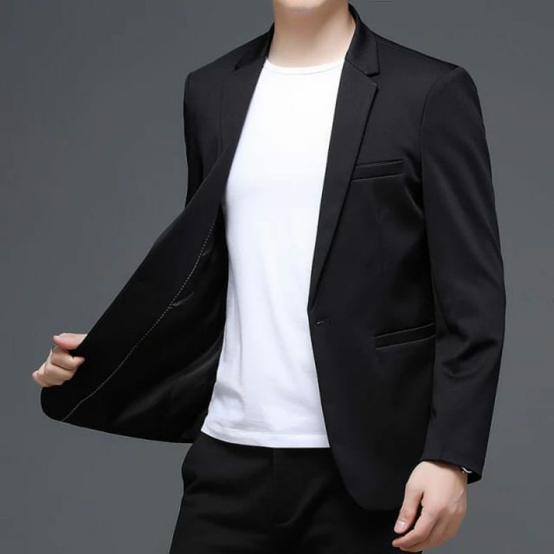 Jual Jas Blazer Formal Pria Hitam Premium Casual Lose Combat | Shopee ...