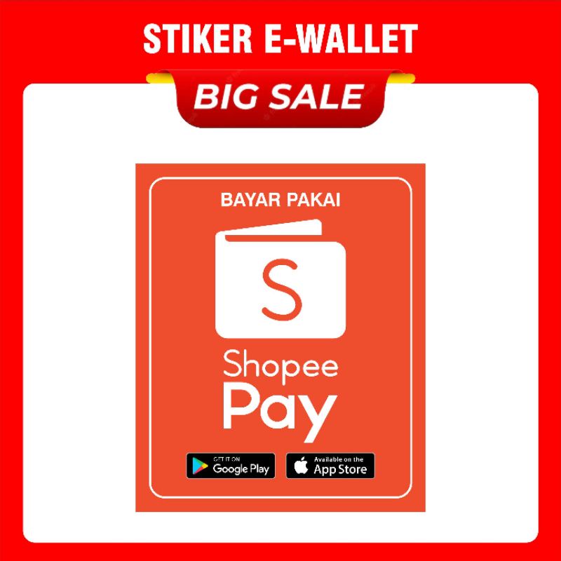Jual Stiker Logo ShopeePay – Bahan Vinyl Glossy Anti Air & Tidak Mudah ...