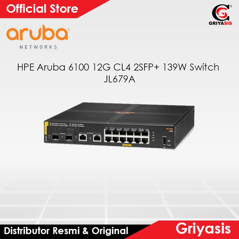 Jual Switch HPE Aruba 6100 12G CL4 2SFP+ 139W JL679A | Shopee Indonesia