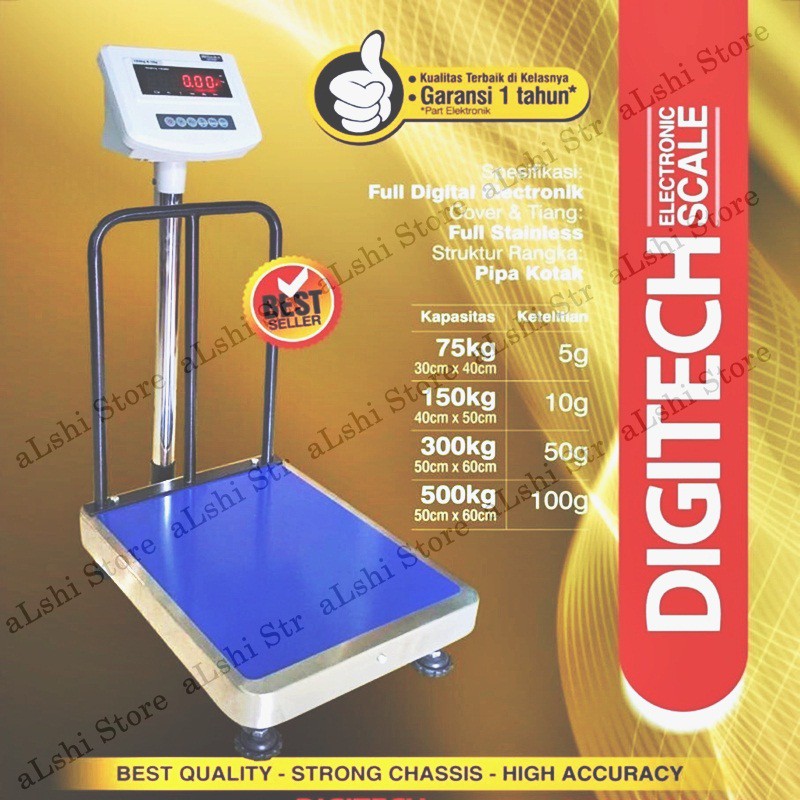 Jual Timbangan Duduk Elektrik Digital Electric Scale 150 Kg Digitech | Shopee Indonesia