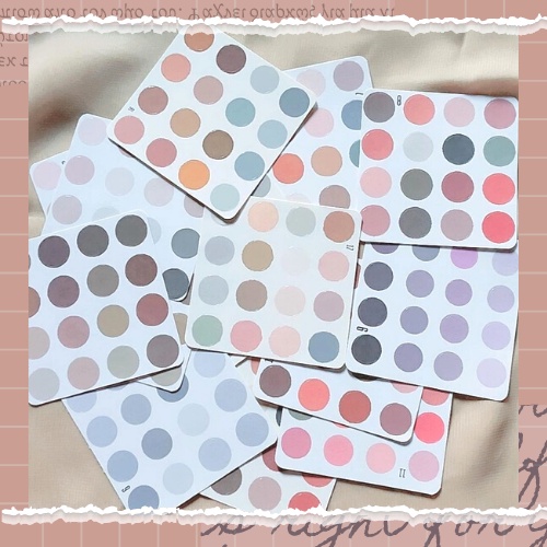 Jual [PART 2] Stickers Round | stiker bulat | stiker dot | pastel ...