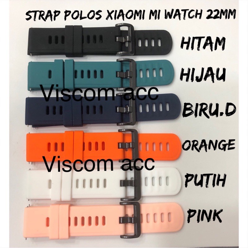 Jual Strap xiaomi mi watch 22mm / Mi S1 Active tali jam mi watch / strap polos mi watch | Shopee ...