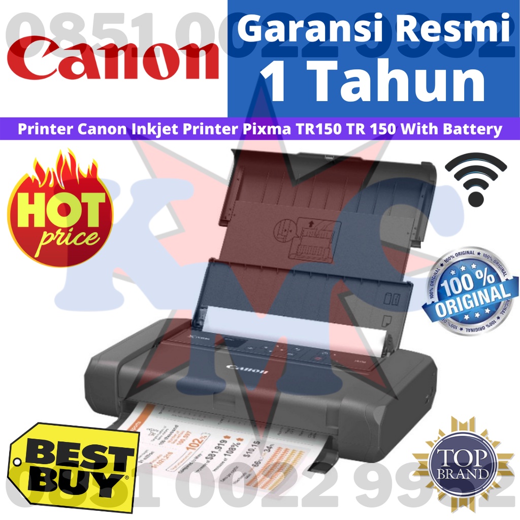 Jual Printer CANON Inkjet Printer PIXMA TR150 TR 150 With Battery ...