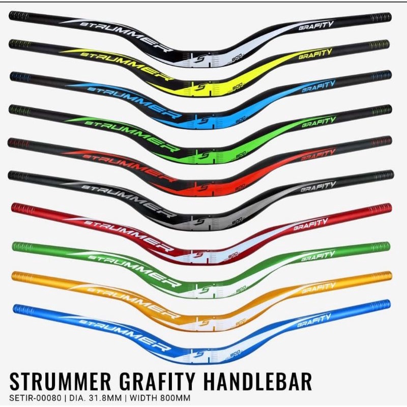 Jual HANDLEBAR / STANG / SETIR MTB STRUMMER GRAFITY DIAMETER 31.8 MM ...