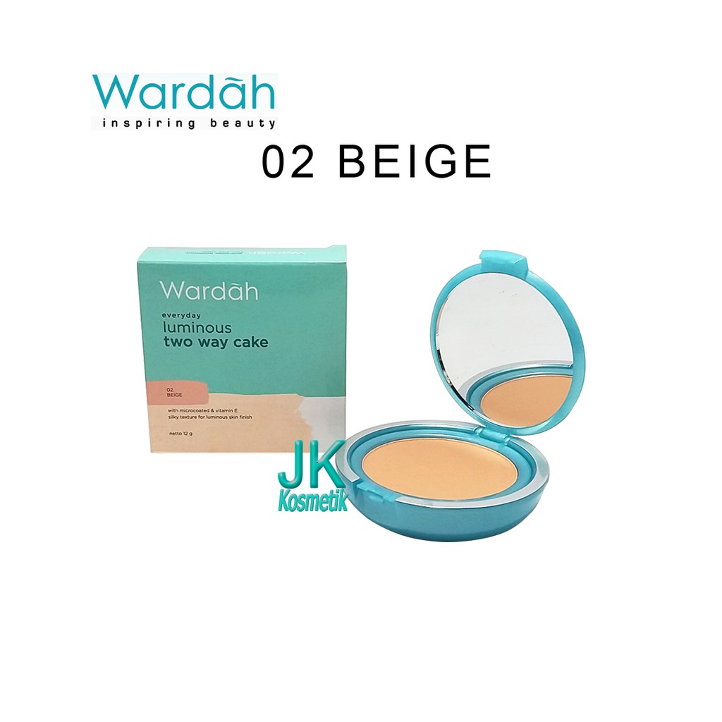 Jual Wardah LUMINOUS Two Way Cake TWC 02 Beige | Shopee Indonesia