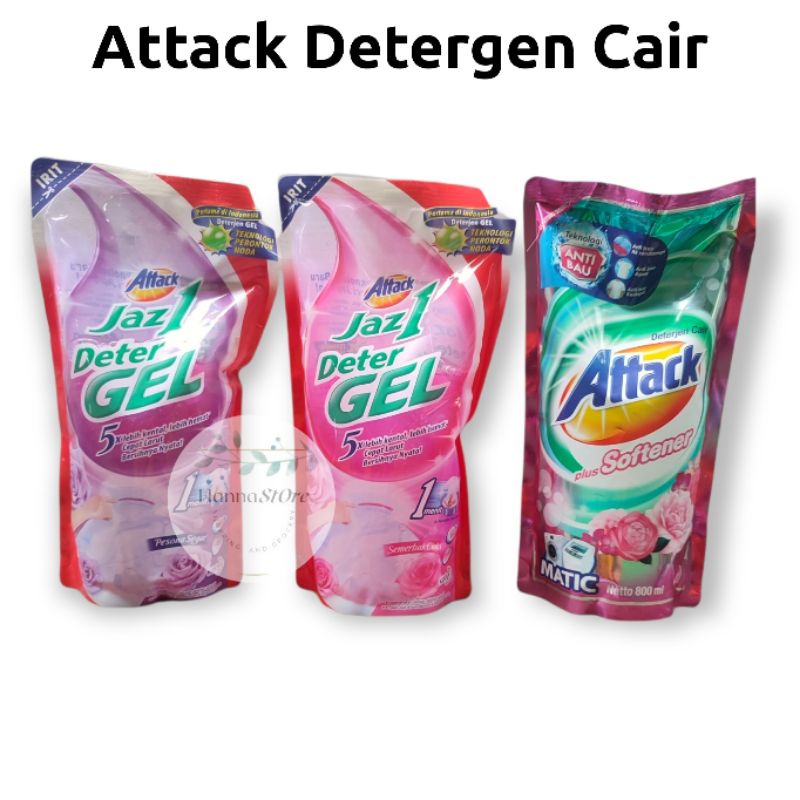 Jual Attack plus Softener 1,2 L/Detergel 750 ml / Attack Batik 400 ml ...