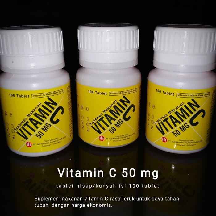 Jual VITAMIN C 50 MG KALENG | Shopee Indonesia