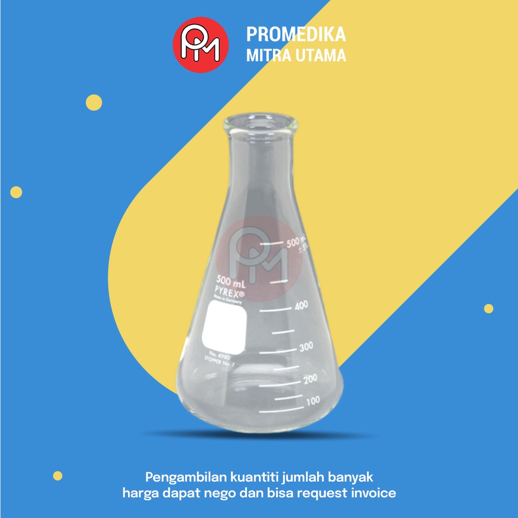 Jual Erlenmeyer Pyrex 50ml-1000ml / Alat Laboratorium | Shopee Indonesia