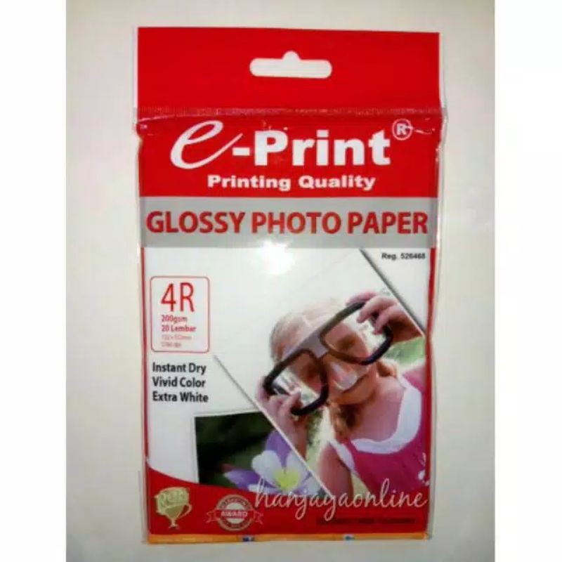 Jual Kertas Foto Eprint Glossy Photo Paper 4R | Shopee Indonesia