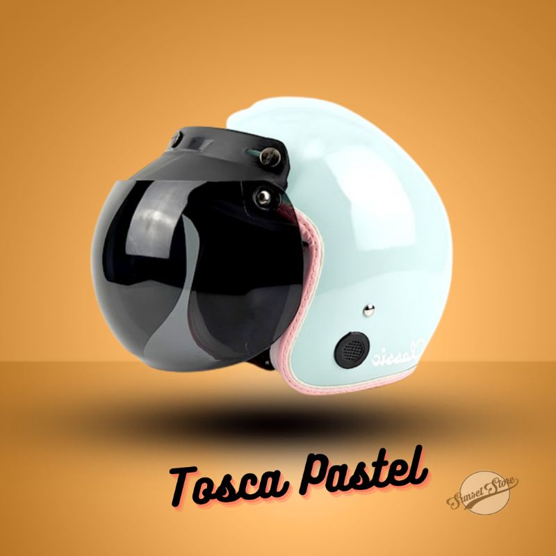 Jual Helm Helem Bogo pastel Polos Classic Cewek Cowok Wanita Pria ...