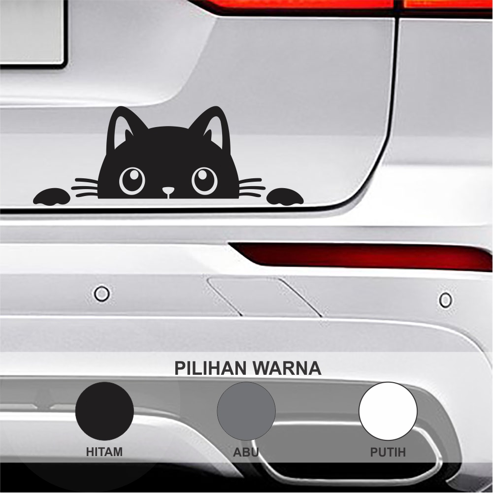 Jual Stiker Mobil Anak Kucing Intip Stiker Cutting Sticker Body Mobil ...