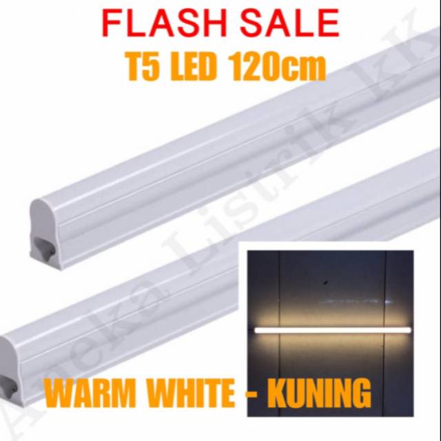 Jual Lampu TL NEON T5 LED 16W KUNING 120cm TUBE 120cm 16Watt WARM WHITE ...