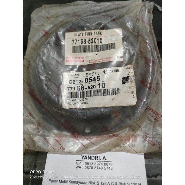 Jual Plate Fuel Tank Vent Tube Toyota Vios/Limo,Altis,Wish part ...