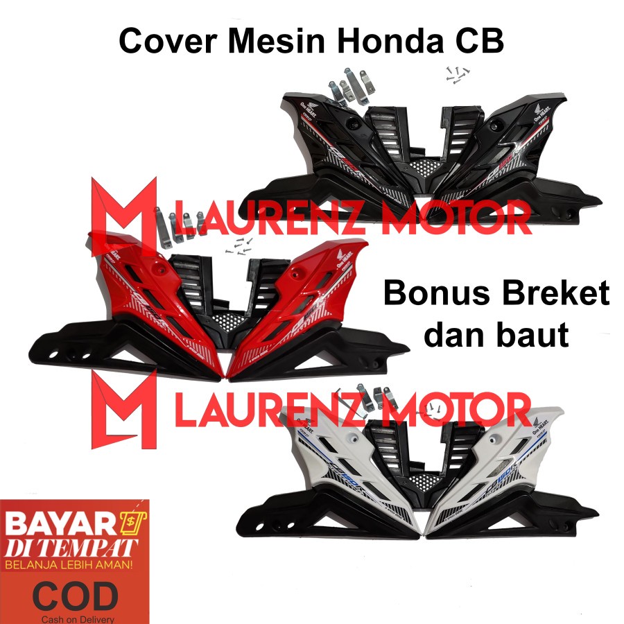 Jual Cover Mesin CB 150R Old New Tutup Engine CB Hitam Putih Merah ...