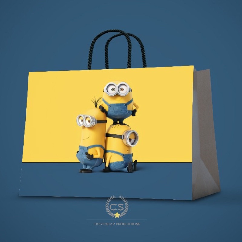 Jual paper bag minion/Paper bag kado/paper bag kertas kado/goodie bag ...