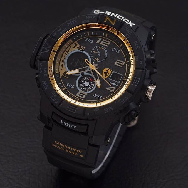 Jual Casio G-SHOCK FERRARI Hitam Gold Limited Edition KWS | Shopee ...