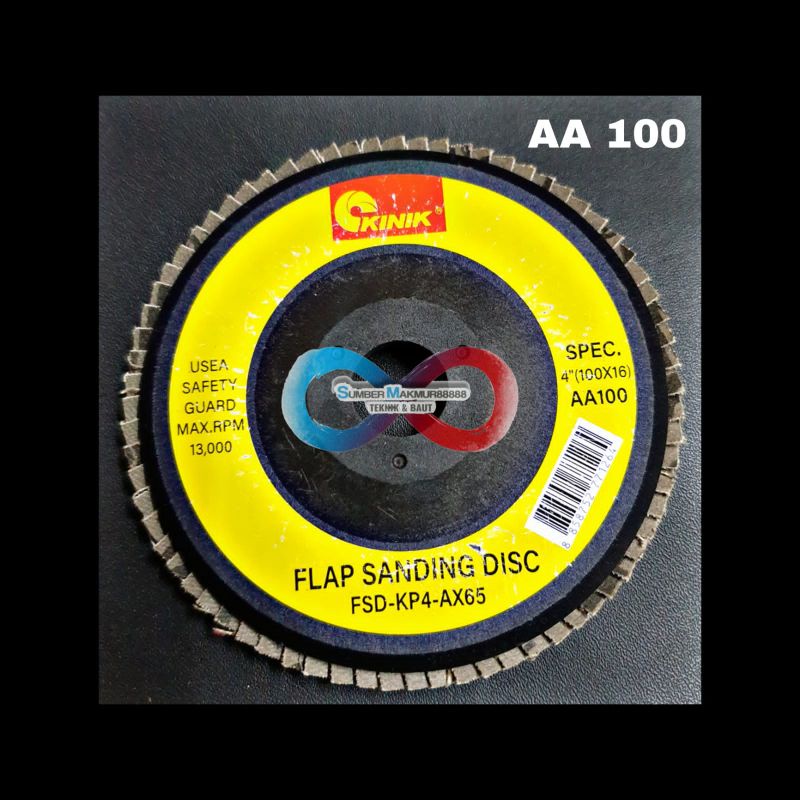 Jual Flap disc AA 100 Kinik / Amplas Susun Gerinda 4" no AA 100 Kinik ...