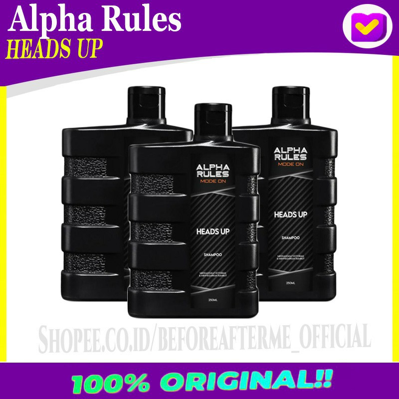 Jual ALPHA RULES HEADS UP SHAMPO PRIA DEDDY CORBUZIER SHAMPOO ...