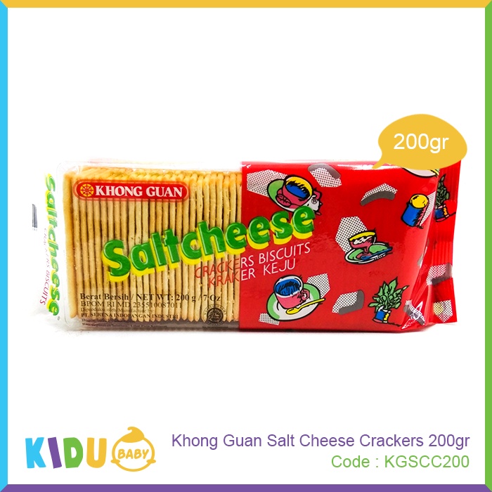 Jual Khong Guan Salt Cheese Crackers 200gr Biskuit Cemilan / Cemilan ...