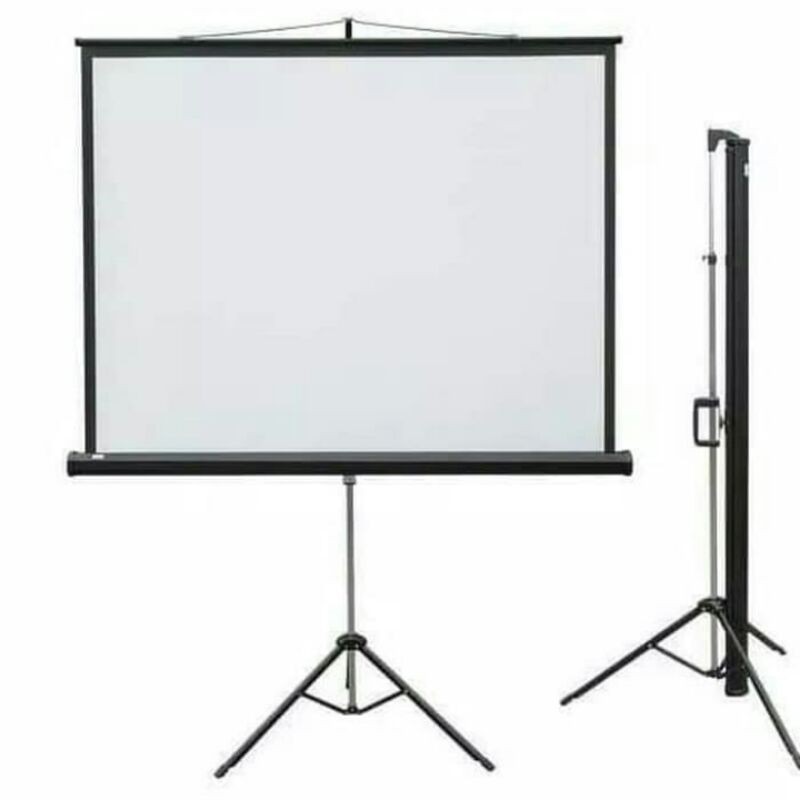 Jual LAYAR PROYEKTOR KAKI / SCREEN PROJEKTOR TRIPOD 70 INCH | Shopee ...