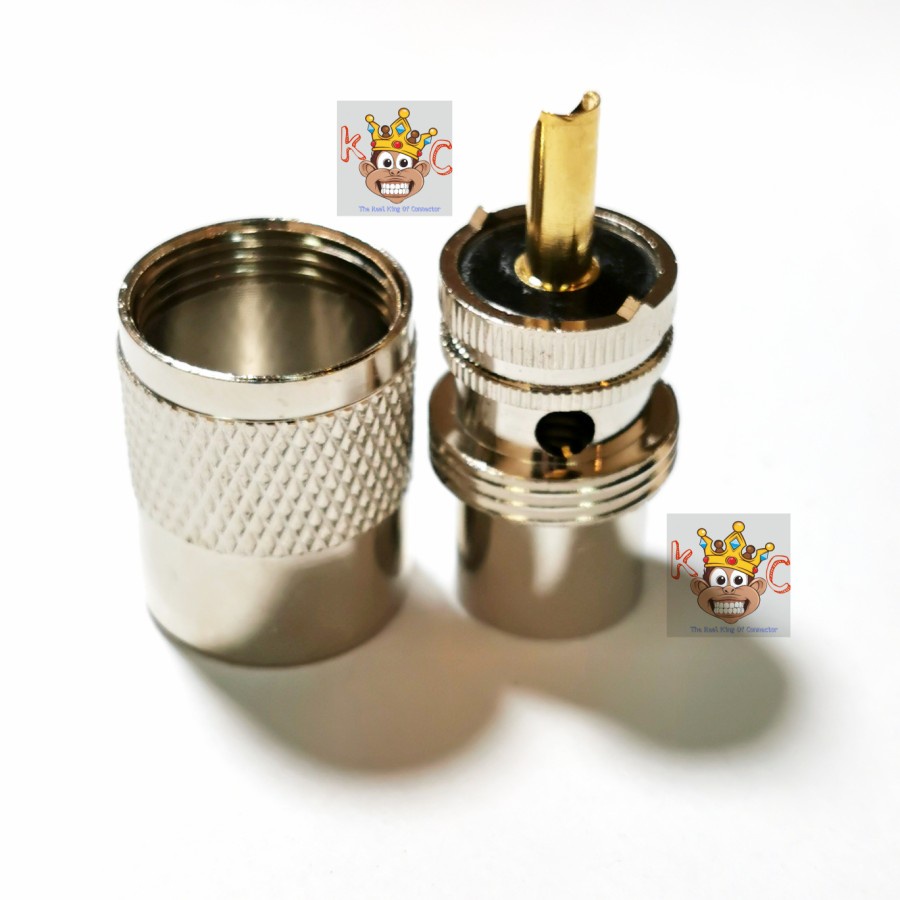 Jual KONEKTOR UHF MALE PL259 MALE PL MALE RG8 GOLDPIN BAKELITE | Shopee Indonesia