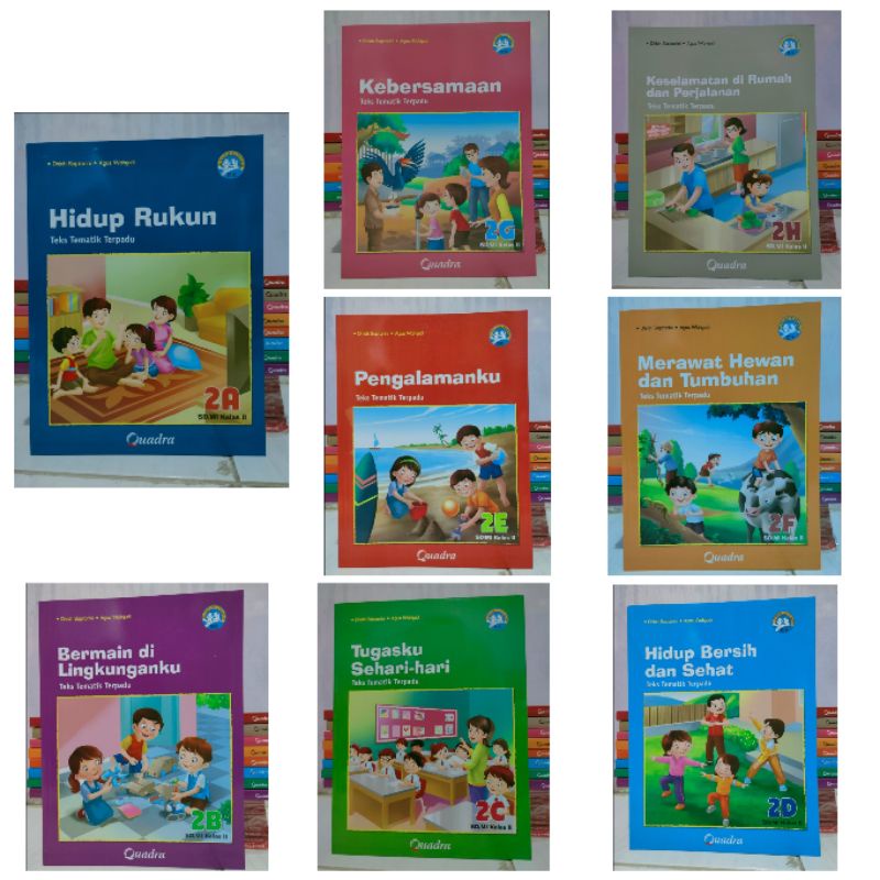 Jual Buku Teks Tematik Terpadu 2A 2B 2C 2D 2E 2F 2G 2H Revisi Quadra ...