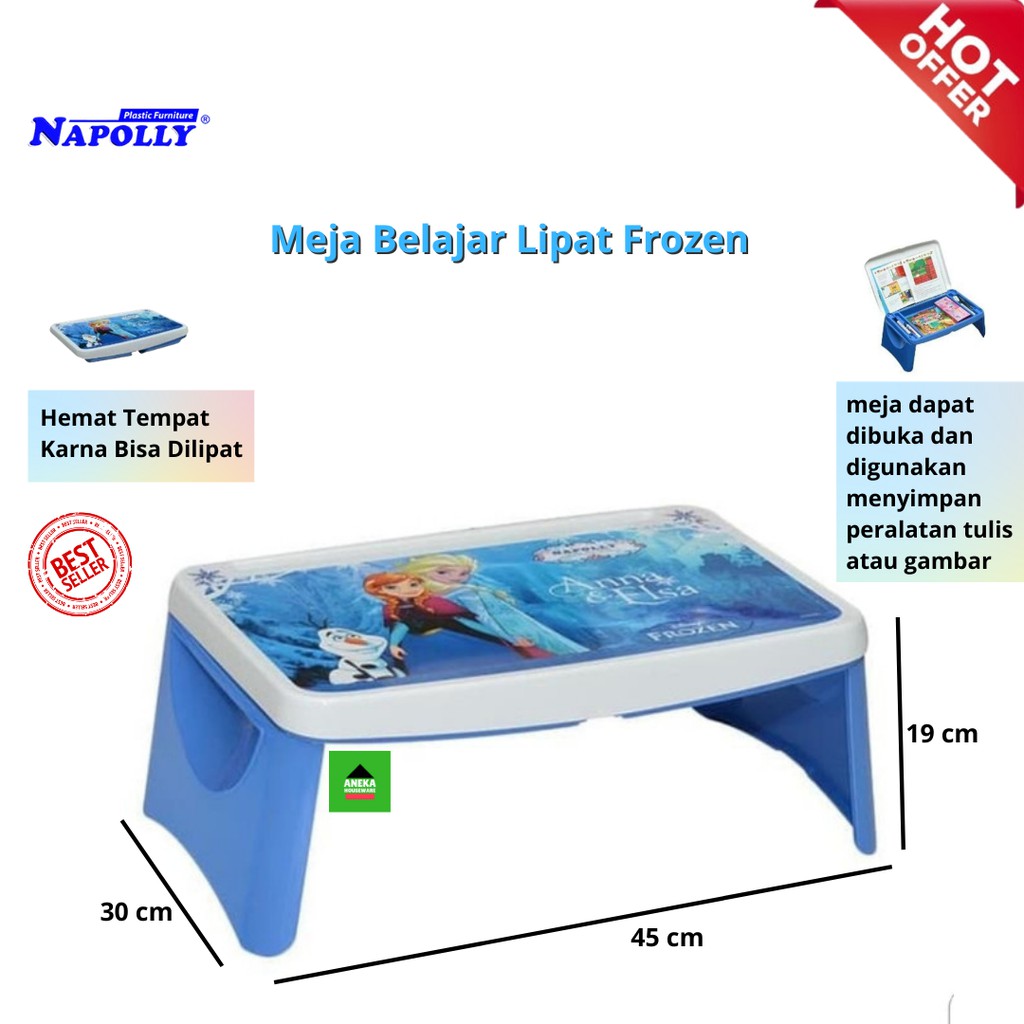 Jual Meja Lipat Belajar Anak Lesehan Karakter Napolly | Shopee Indonesia