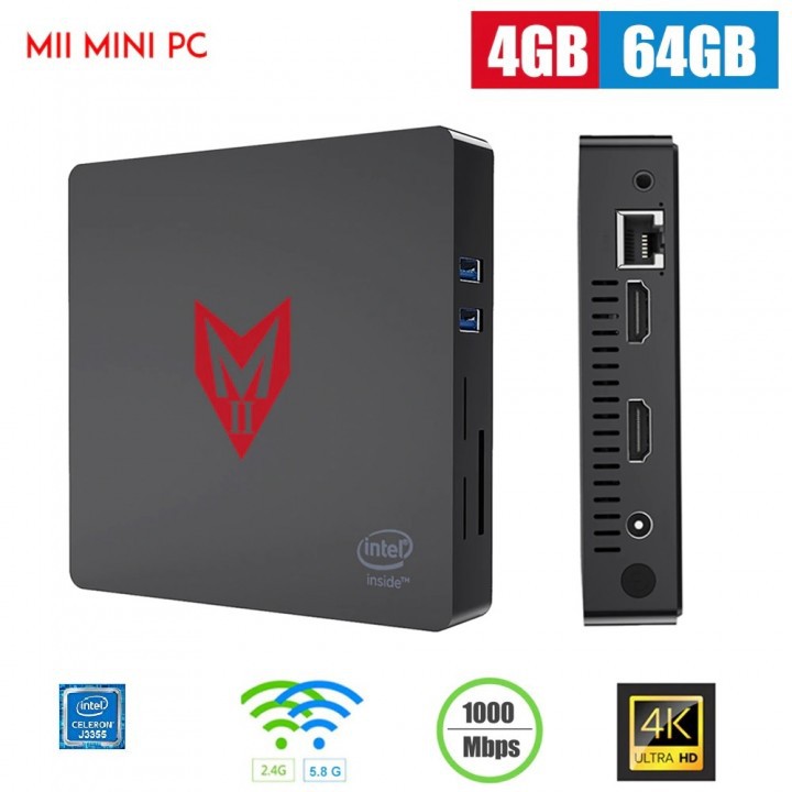 Jual MII Mini PC - Intel Apollo Lake J3355 RAM 4GB eMMC 64GB - Windows ...