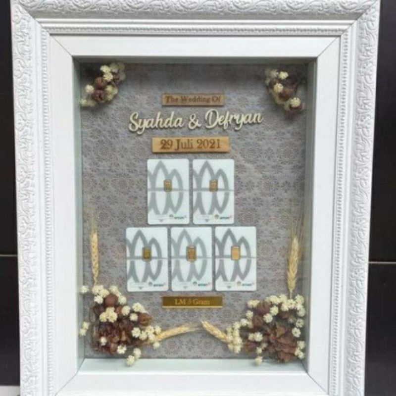 Jual bingkai 3d 30x40 / bingkai mahar / pigura mahar ( wajib tambah ...