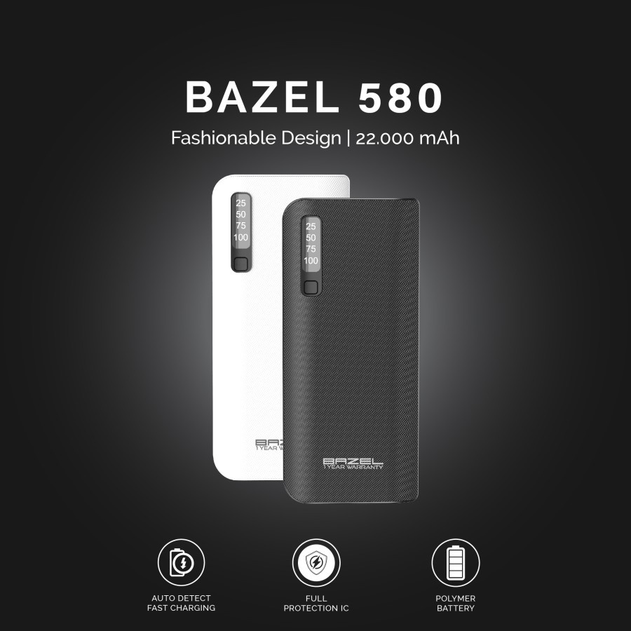 Jual Bazel 580 Series Powerbank 22000 mAh Digital Display Small Power ...