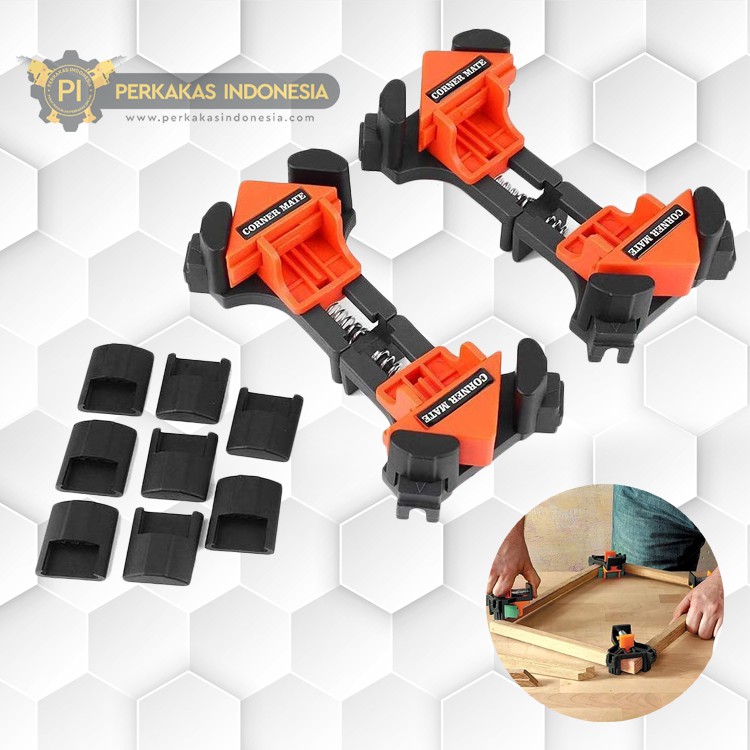 Jual Alat Penjepit Sudut Siku Spring Corner Mate Clamp SET 4pcs Klem ...