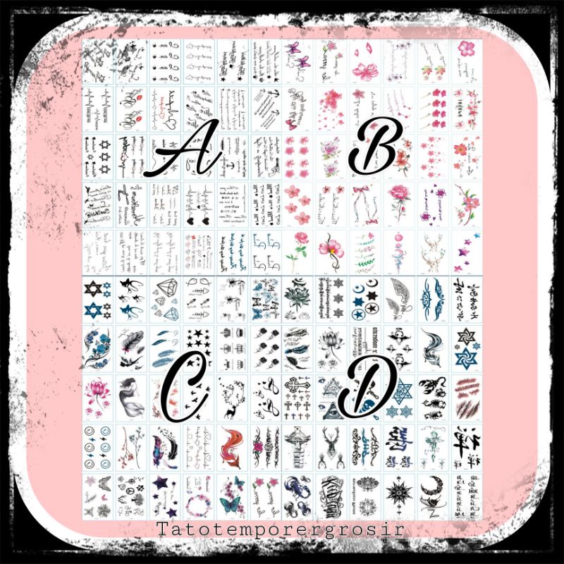 Jual 30 PCS Tattoo Temporary Sticker Tato Temporer WaterProof 30Pcs ...