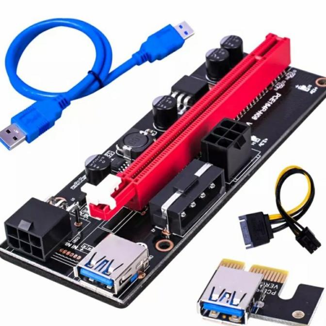Jual [New] Pcie Riser 1X To 16X Mining Vga Connector Set | Shopee Indonesia