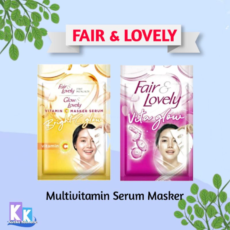 Jual FAIR & LOVELY Multivitamin Serum Sheet Mask 20g × 2 (2pcs) | Shopee Indonesia