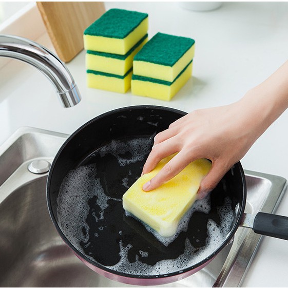 Jual H 475 Sponge Kuning Hijau Spons spon busa cuci piring spons busa ...